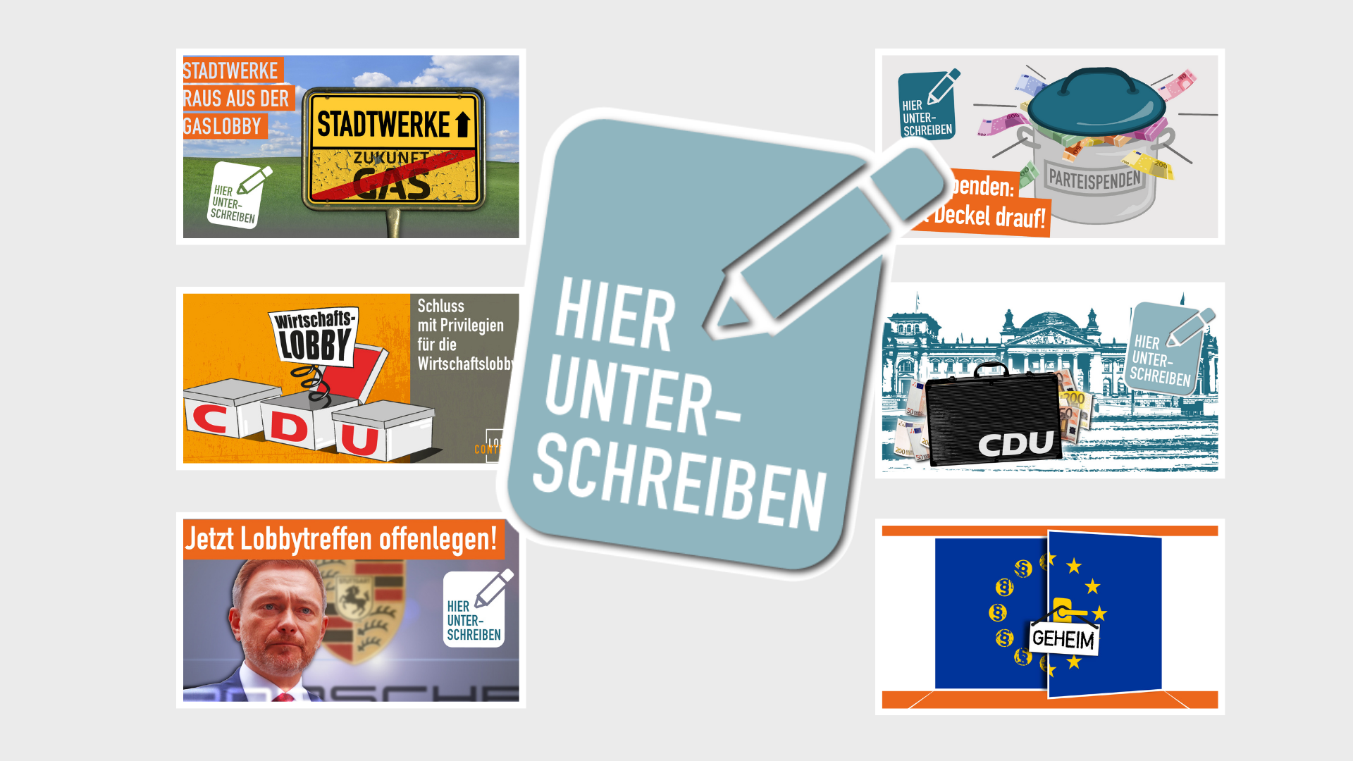 Jetzt Appelle von LobbyControl unterschreiben!